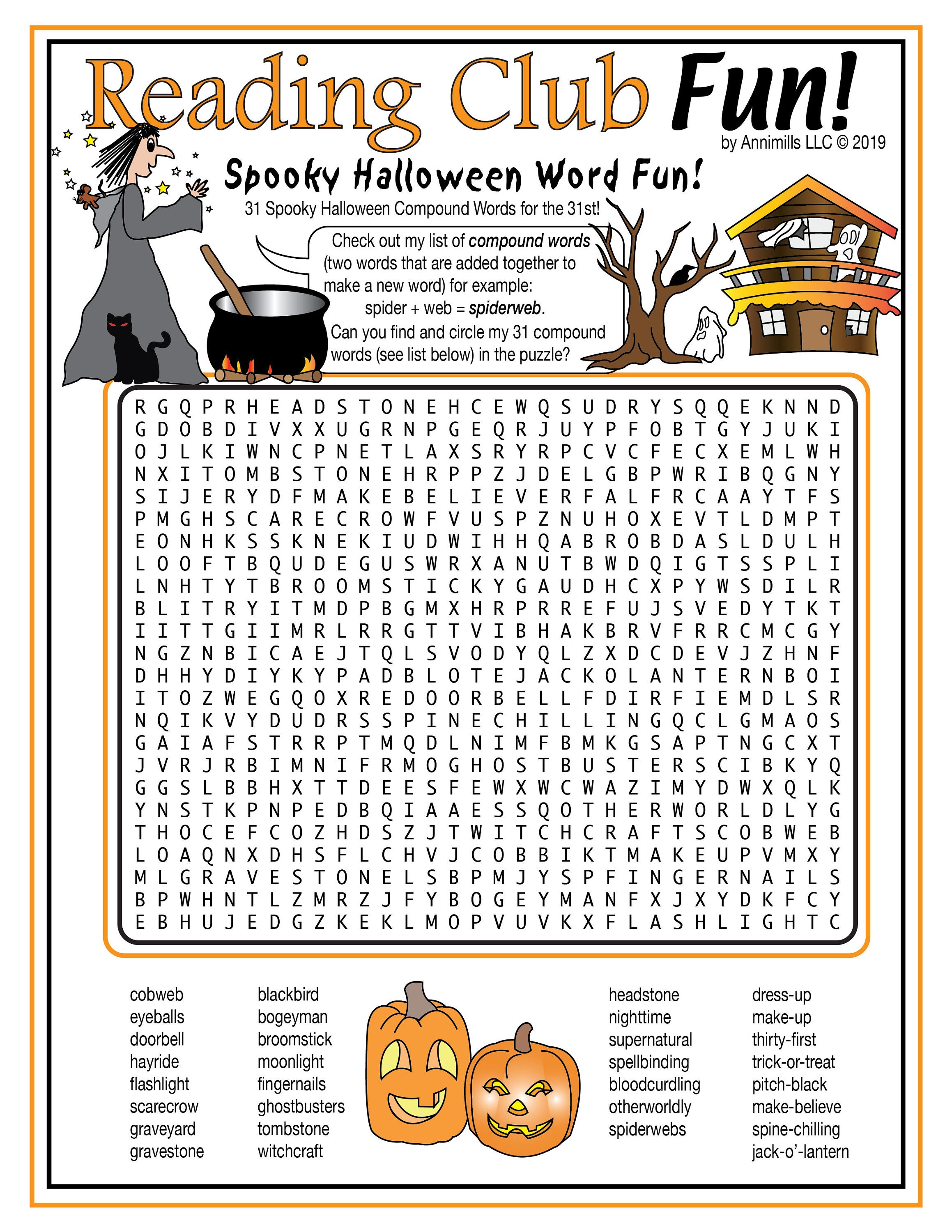Halloween Homophones Puzzle Pack – Activity Set, Word Search, Log ...