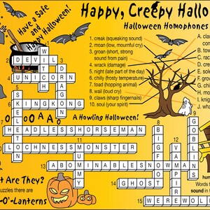 Halloween Homophones Puzzle Pack – Activity Set, Word Search, Log ...