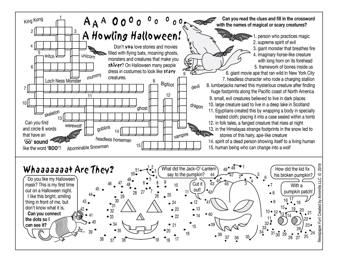 Halloween Homophones Puzzle Pack Activity Set Word Search - Etsy