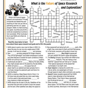 Future of Space Exploration - NASA, Mars, Beyond Printable Puzzles ...