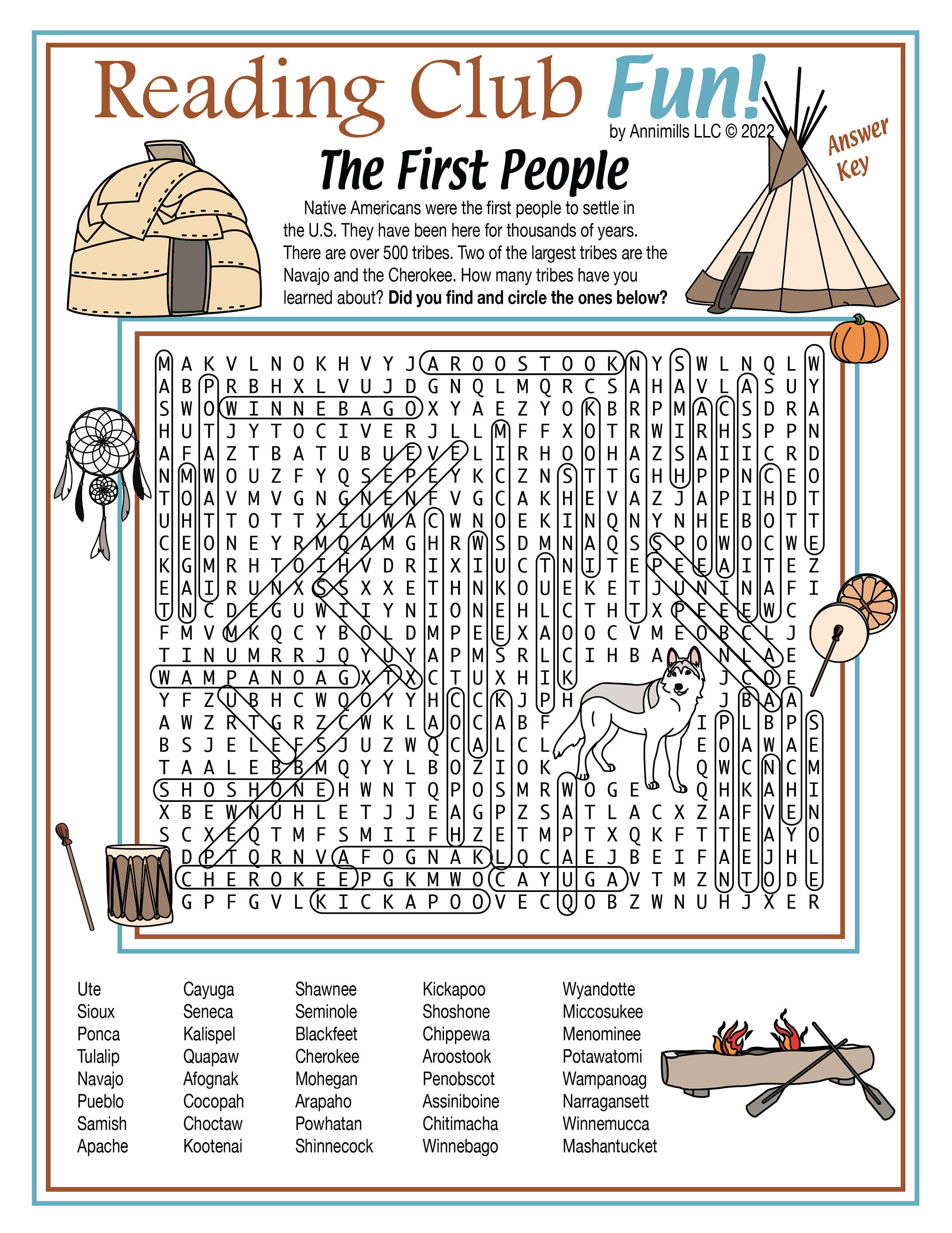 The First People (native Americans) Printable Word Search Puzzle - Etsy