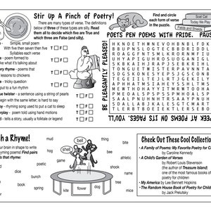 Poets and Poetry Printable Puzzle Set - Educational Games - Etsy