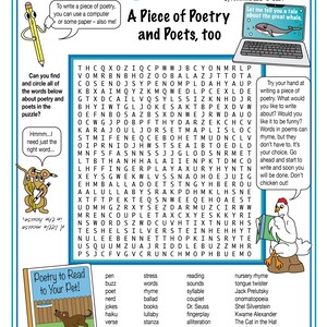 Poets and Poetry Printable Puzzle Set - Educational Games - Etsy
