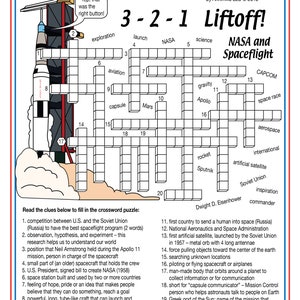NASA – History, Innovation and Careers in Space Printable Puzzles ...