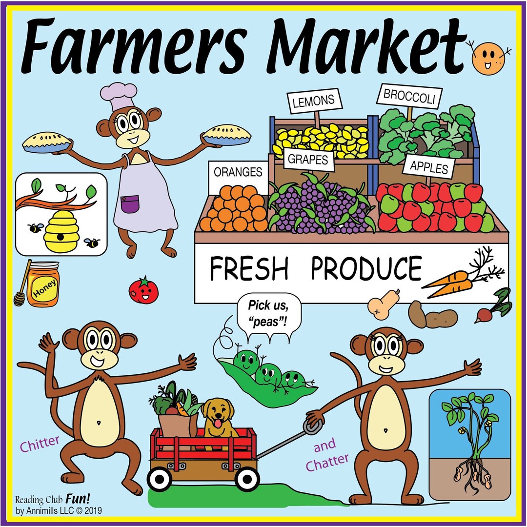 Farmers Market Two-page Printable Activity Set, Word Searches ...