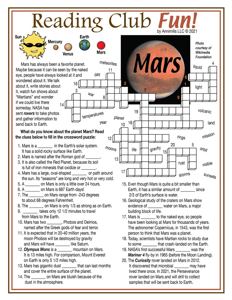 Future of Space Exploration NASA, Mars, Beyond Printable Puzzles With ...
