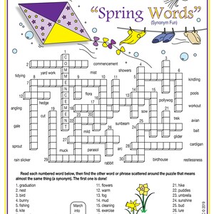 March Winds Blow Spring Printable Puzzle Activity Set | Etsy