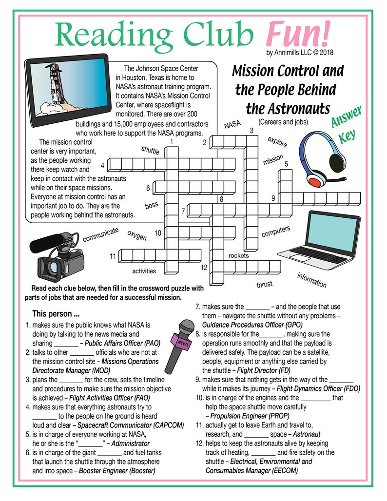 NASA – History, Innovation and Careers in Space Printable Puzzles ...