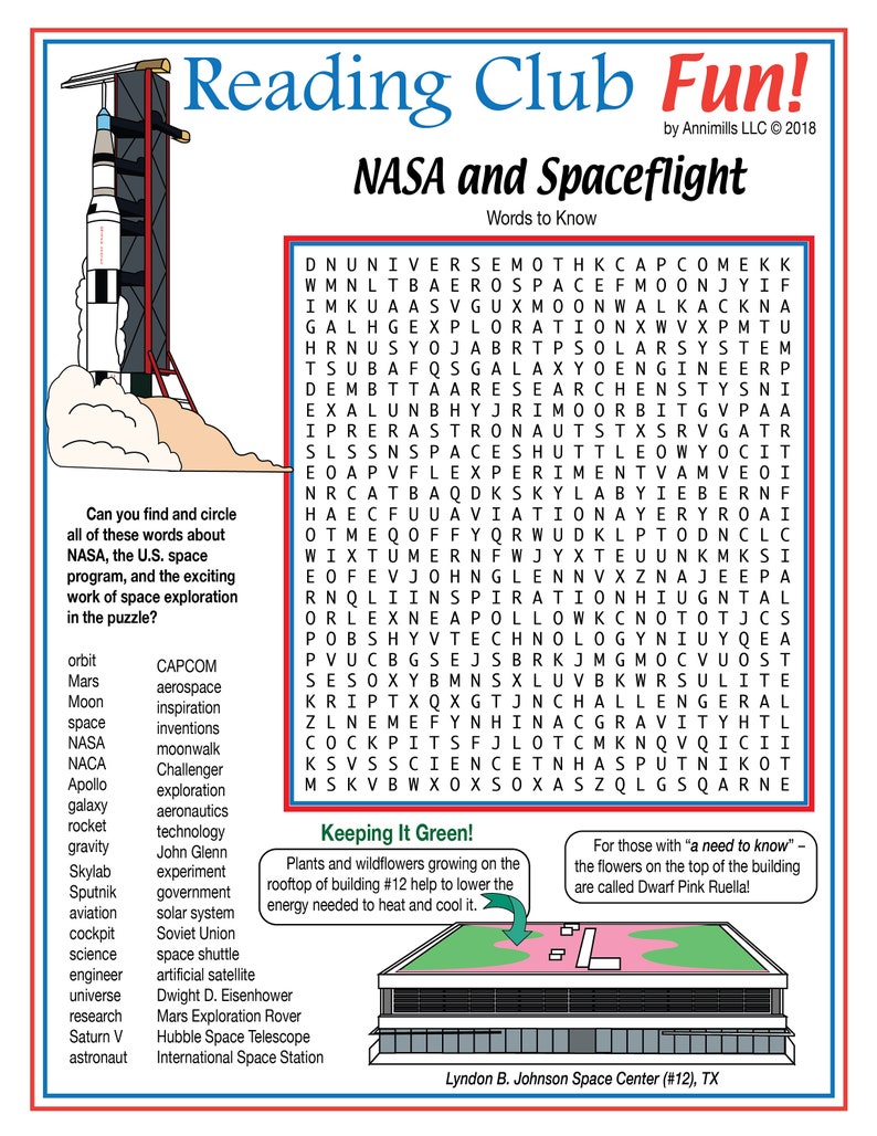NASA – History, Innovation and Careers in Space Printable Puzzles ...
