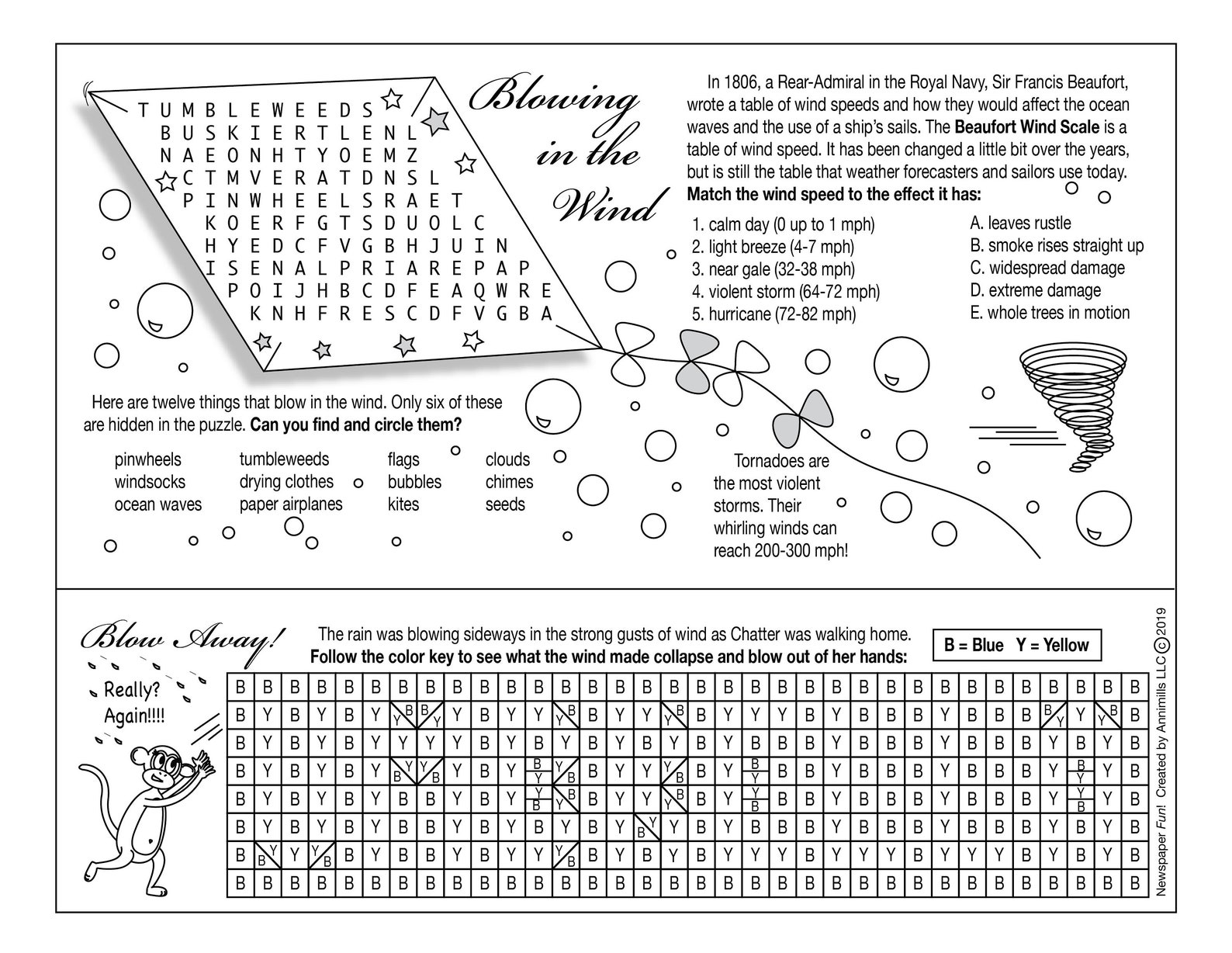 March Winds Blow Spring Printable Puzzle Activity Set - Etsy