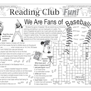 Baseball and Spring Sports Printable Puzzles - Activity Set and ...