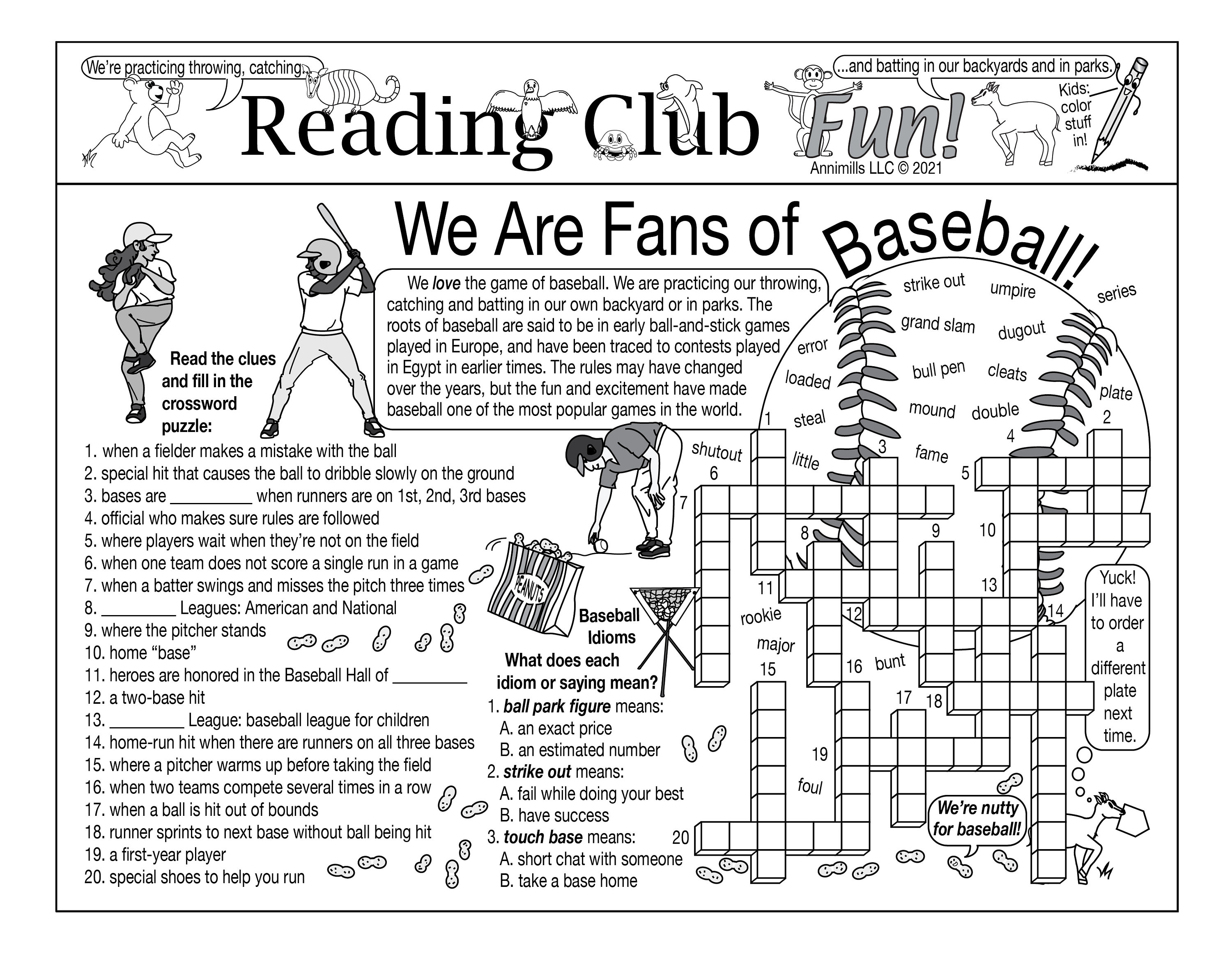 Baseball and Spring Sports Printable Puzzles - Activity Set and ...