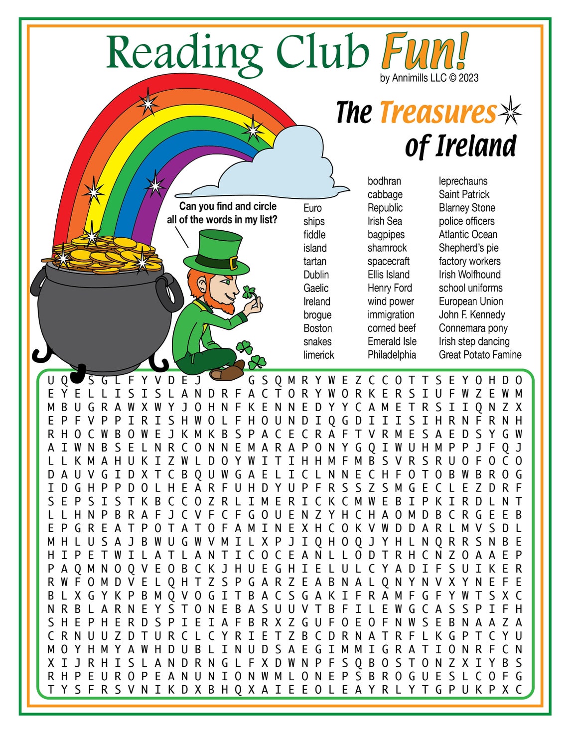 St. Patrick’s Day and Fun Facts About Ireland - Printable Puzzle Set - Etsy