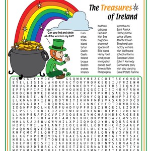St. Patrick’s Day and Fun Facts About Ireland - Printable Puzzle Set - Etsy
