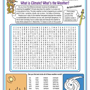 Studying Earth's Climate: Changing Climate, Animal Survival Printable ...