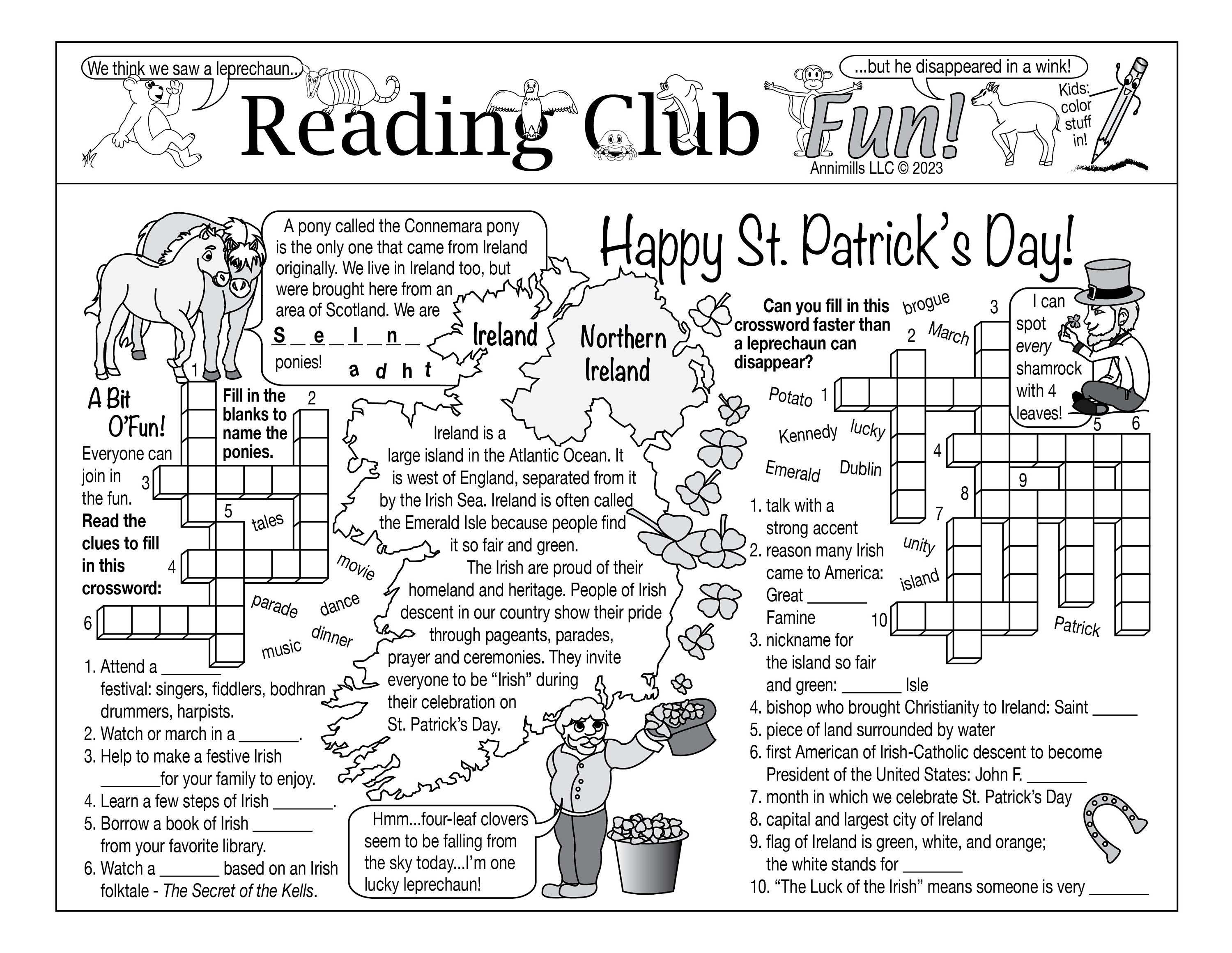 St. Patrick’s Day and Fun Facts About Ireland - Printable Puzzle Set - Etsy