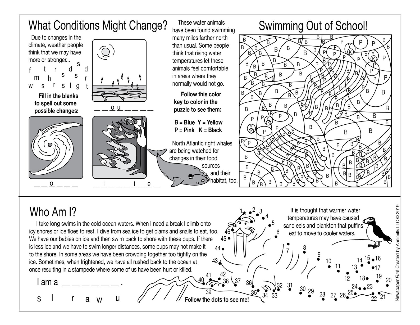 Studying Earth's Climate: Changing Climate, Animal Survival Printable ...