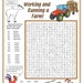 Farms: Hard-working Farms Printable Puzzles (jobs, Careers, Agriculture ...