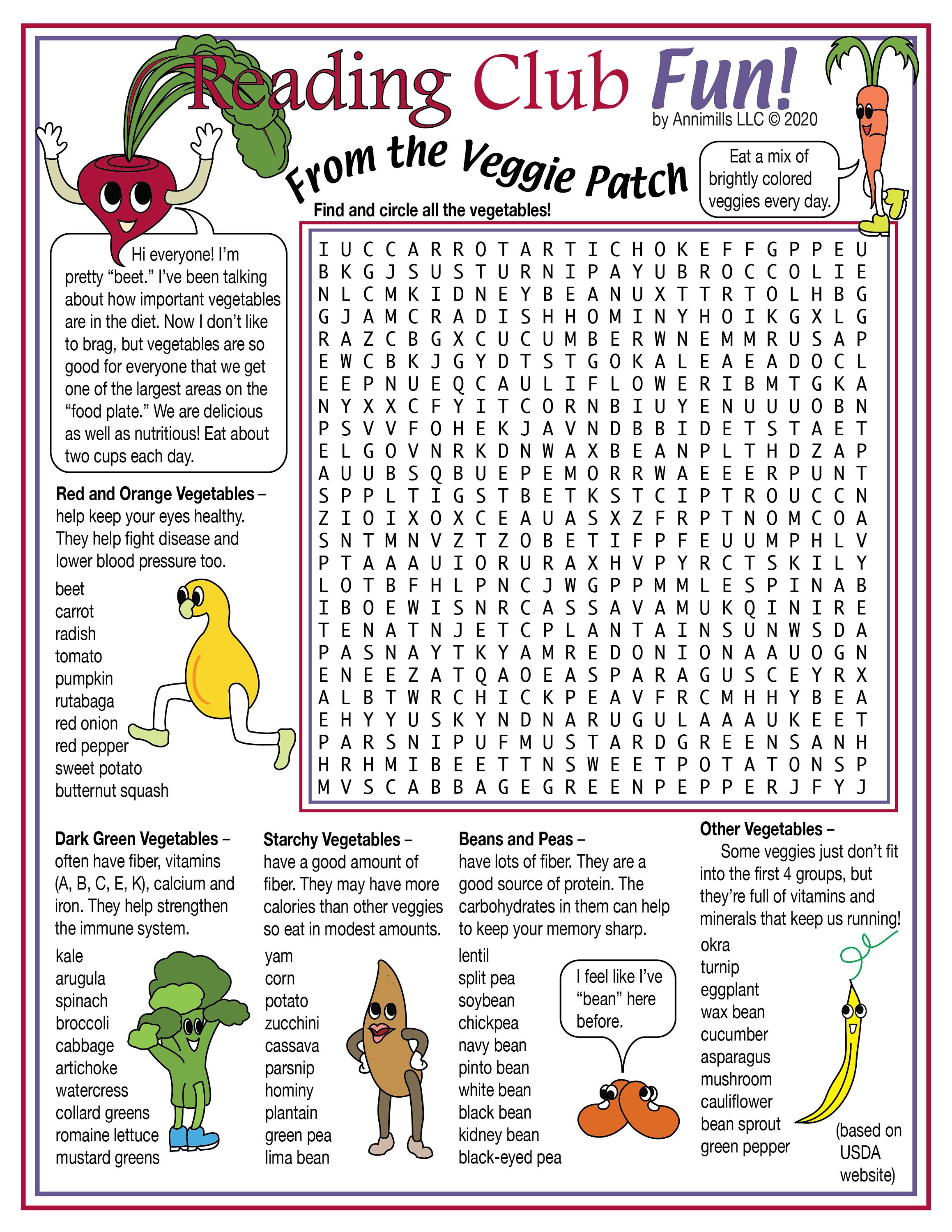 Nutrition and Exercise Printable Puzzles – Healthy Eating, Cooking ...