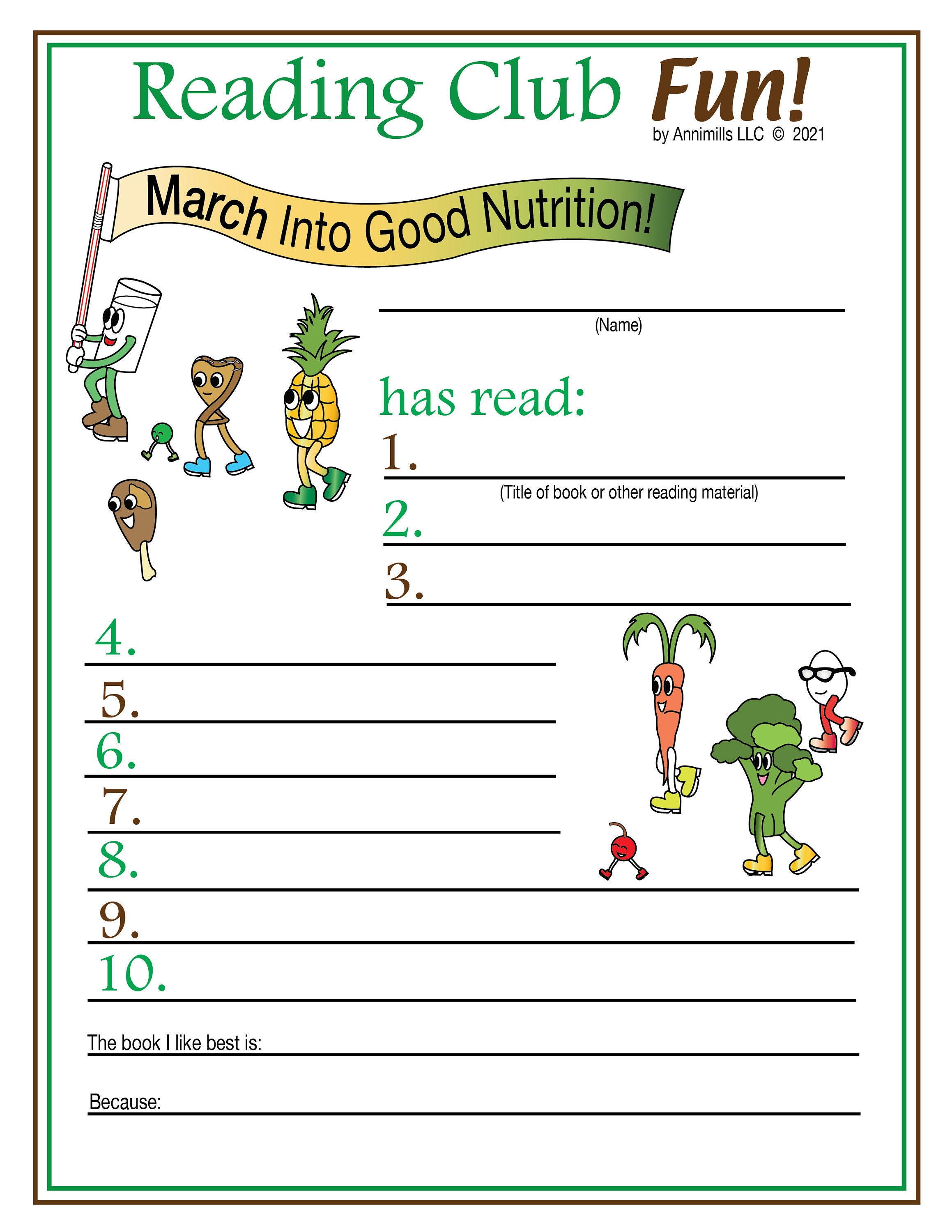 Nutrition for Better Health – Puzzles – Crosswords, Word Searches ...