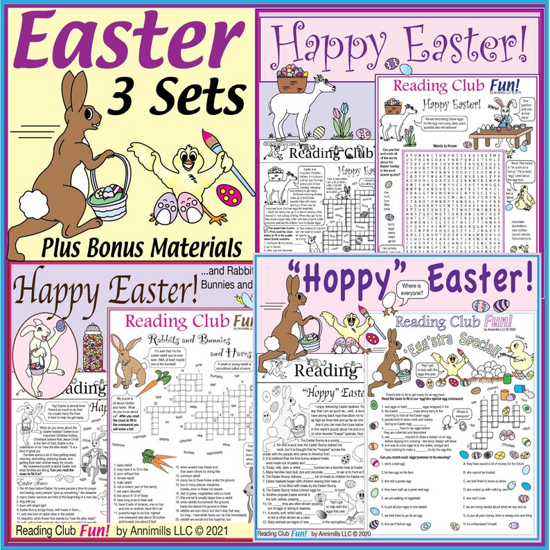Easter Printable Puzzle Bundle – Traditions, Celebrations, Bunnies and ...