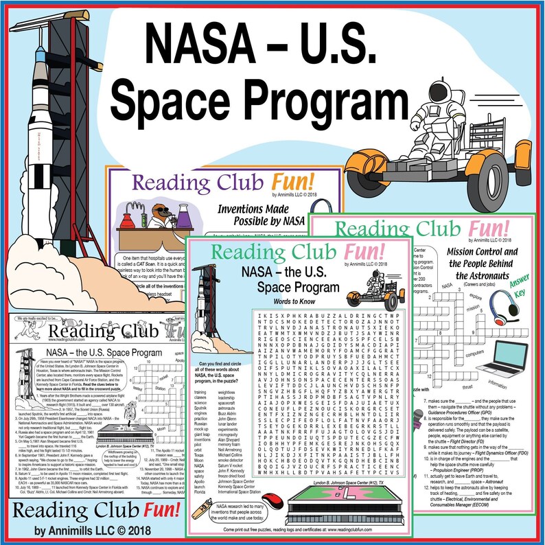 NASA – History, Innovation and Careers in Space Printable Puzzles ...
