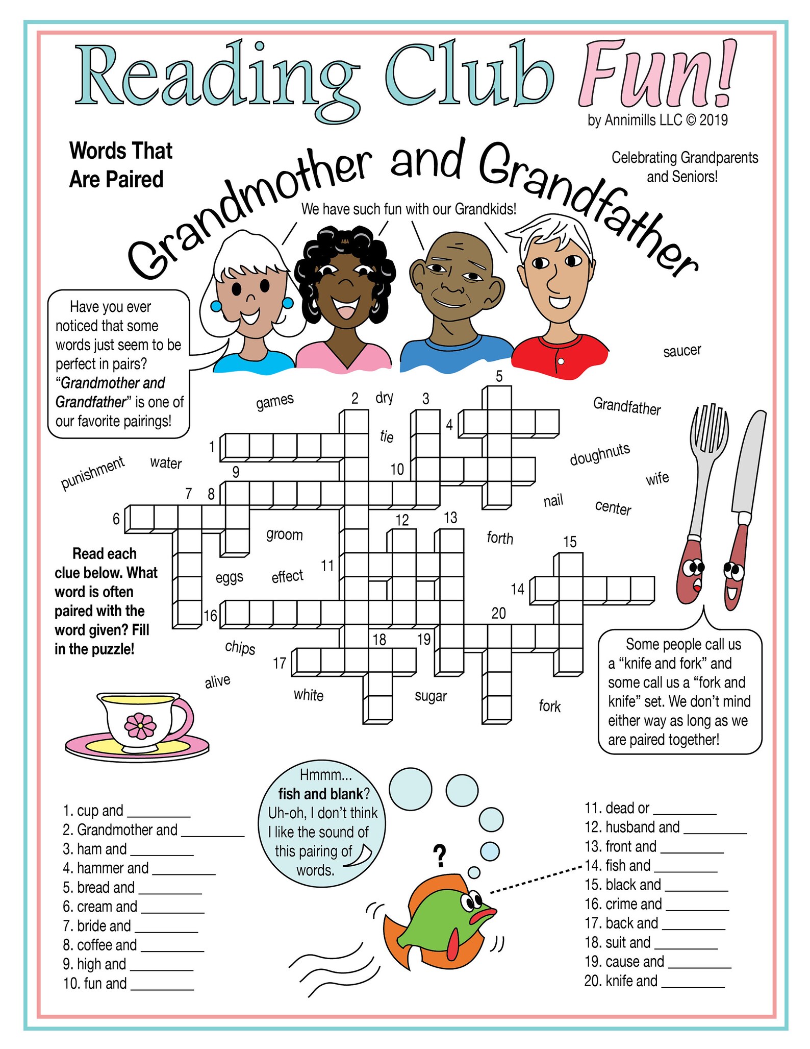 Grandparents Day Two-page Activity Set and Puzzles - Etsy