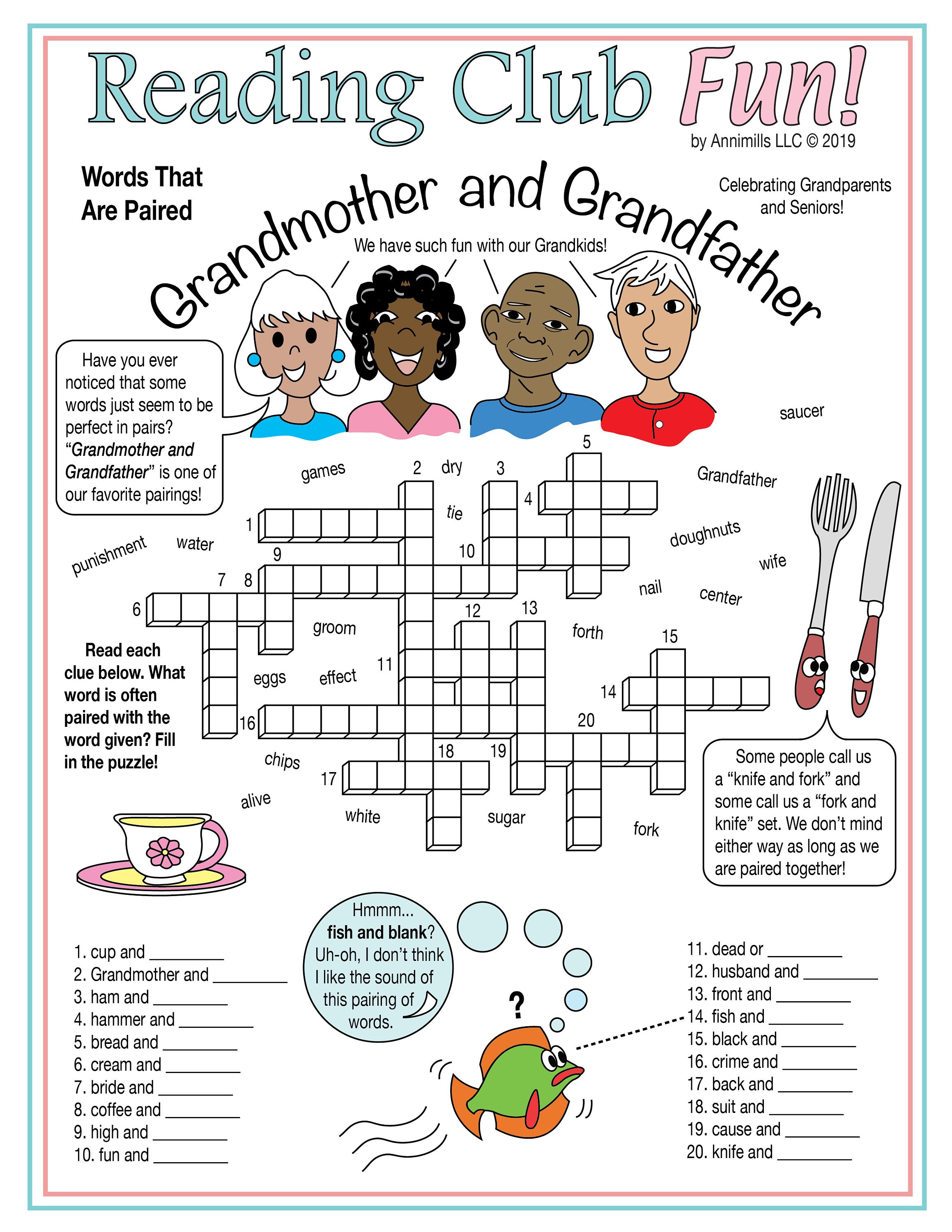 Grandparents Day Two-page Activity Set and Puzzles - Etsy