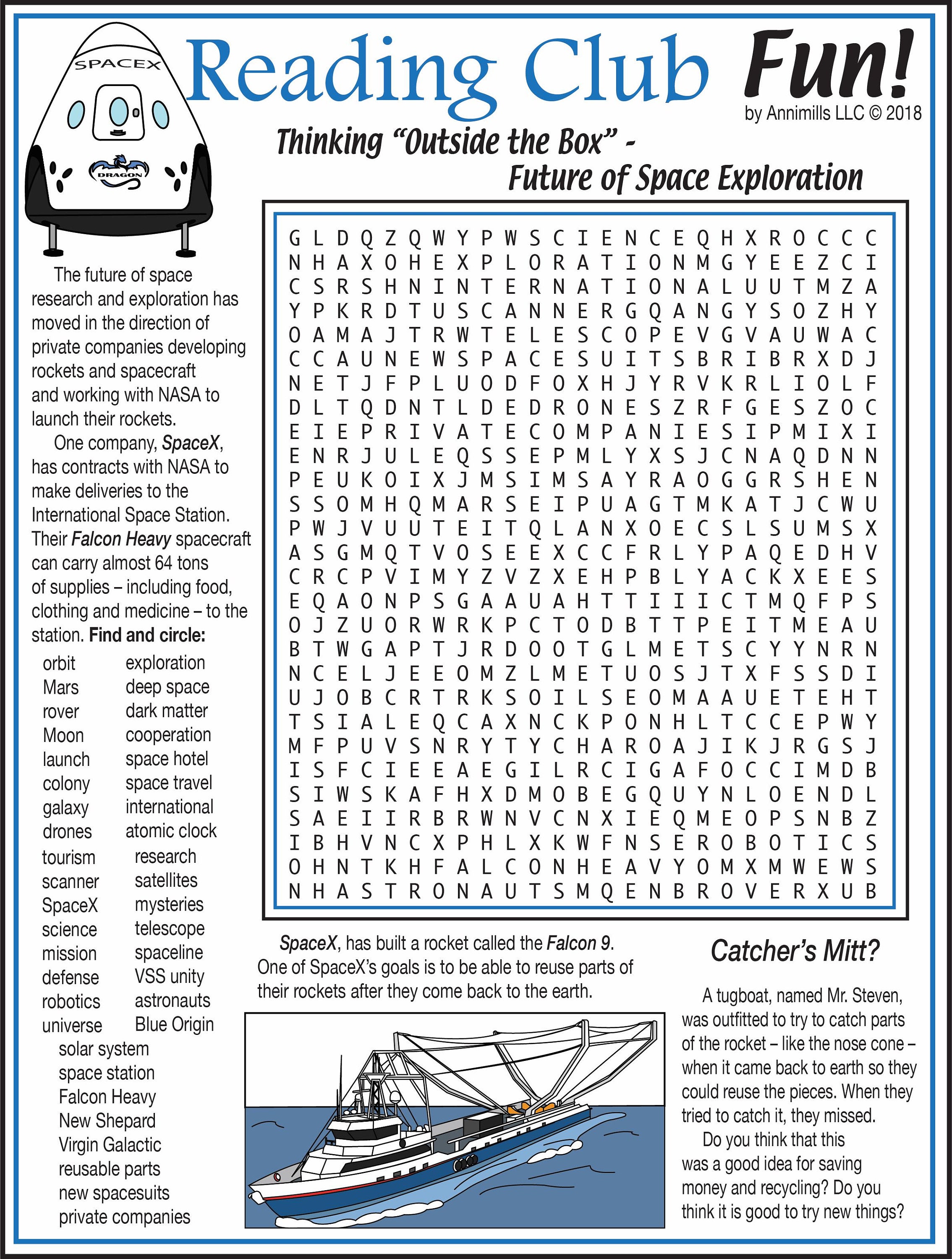 Future of Space Exploration NASA, Mars, Beyond Printable Puzzles With ...