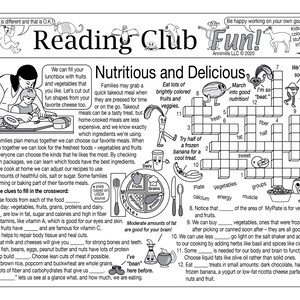 Nutrition and Exercise Printable Puzzles – Healthy Eating, Cooking ...