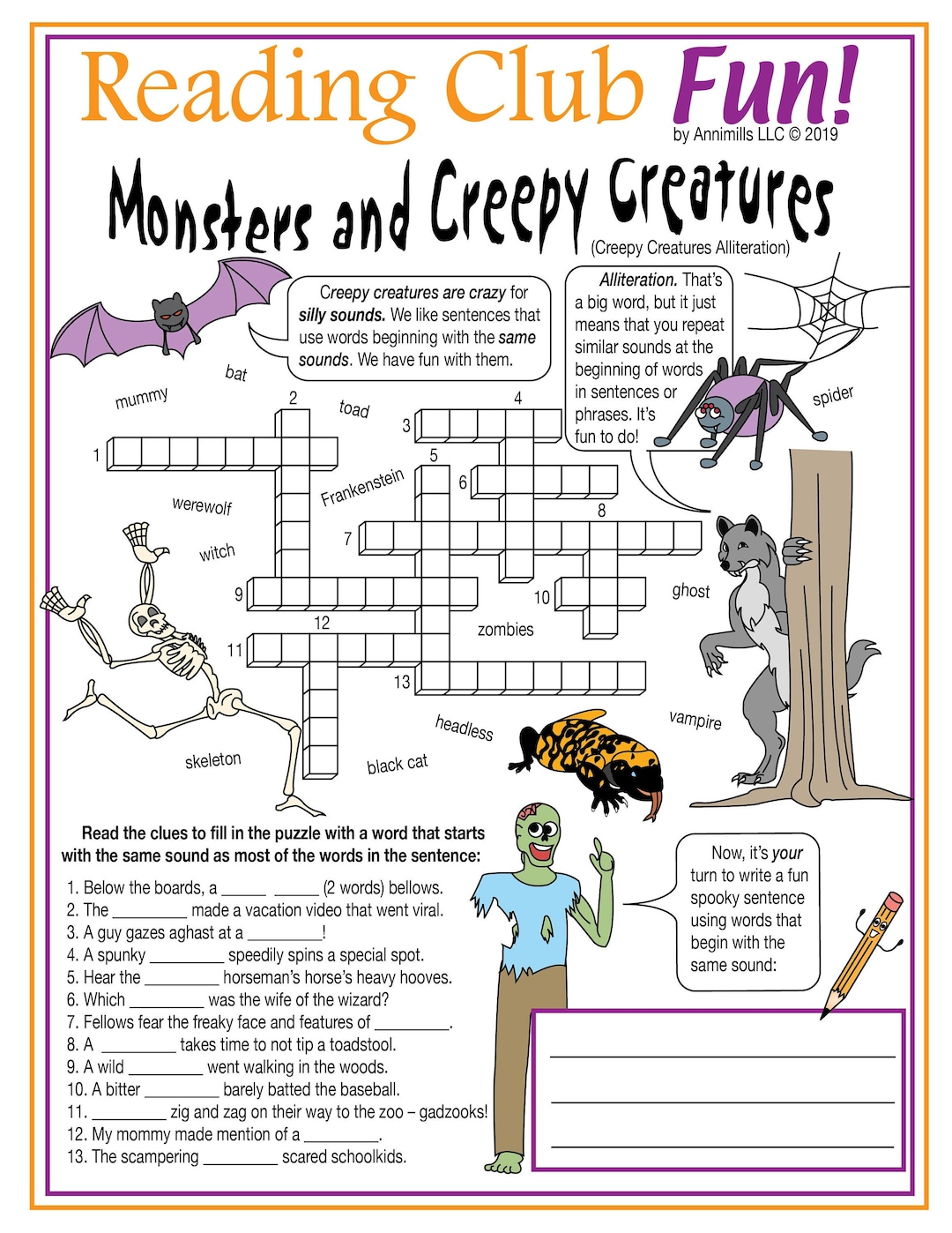 Halloween Monsters and Creepy Creatures Anytime Fun - Etsy