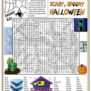 Halloween Compound Words Word Search Puzzle - Etsy