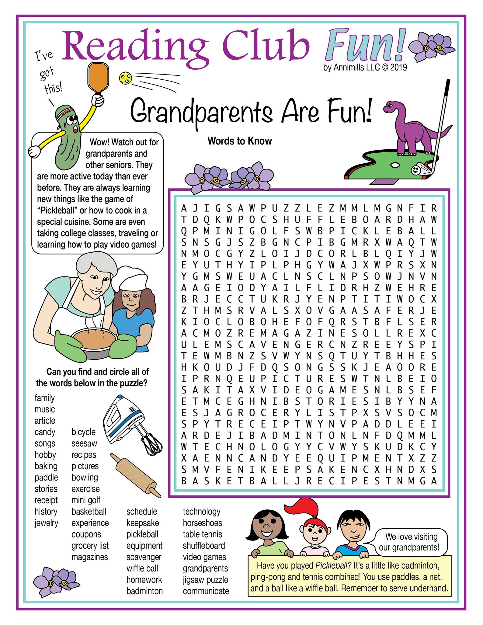 Grandparents Day Two-page Activity Set and Puzzles - Etsy