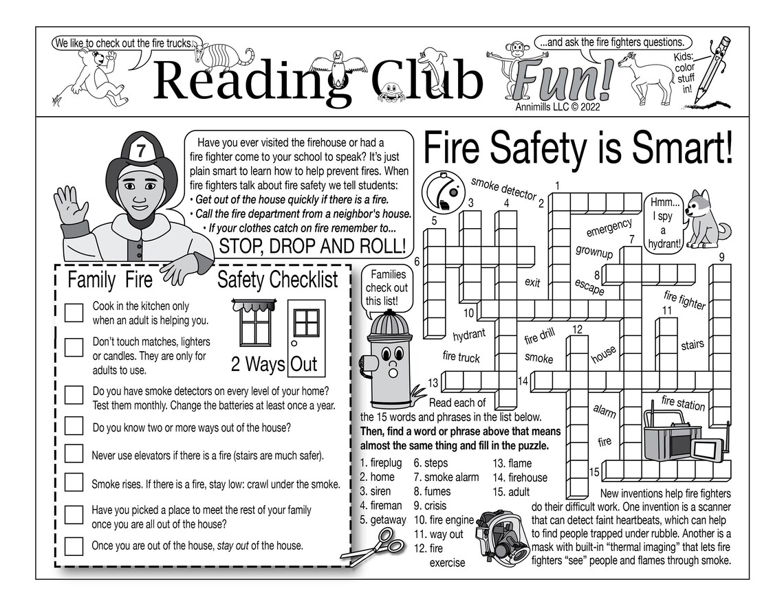Fire Safety Puzzle Set – Grades 3-6 Printable Activity (PDF) - Etsy