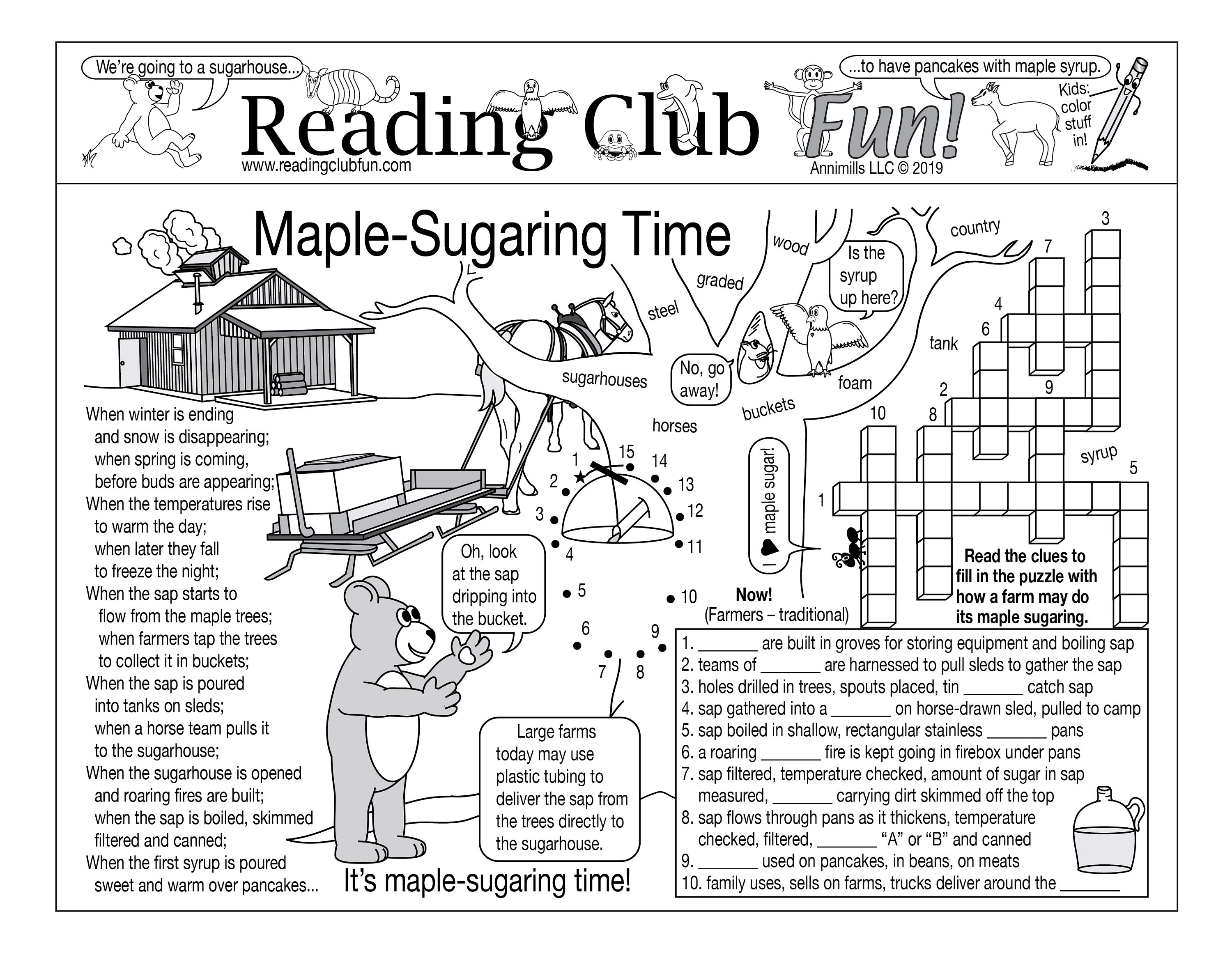 Maple Sugaring Time Traditions Printable Puzzle Activity - Etsy