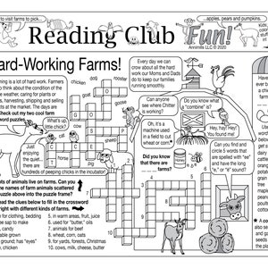 Farms: Hard-working Farms Printable Puzzles (jobs, Careers, Agriculture ...