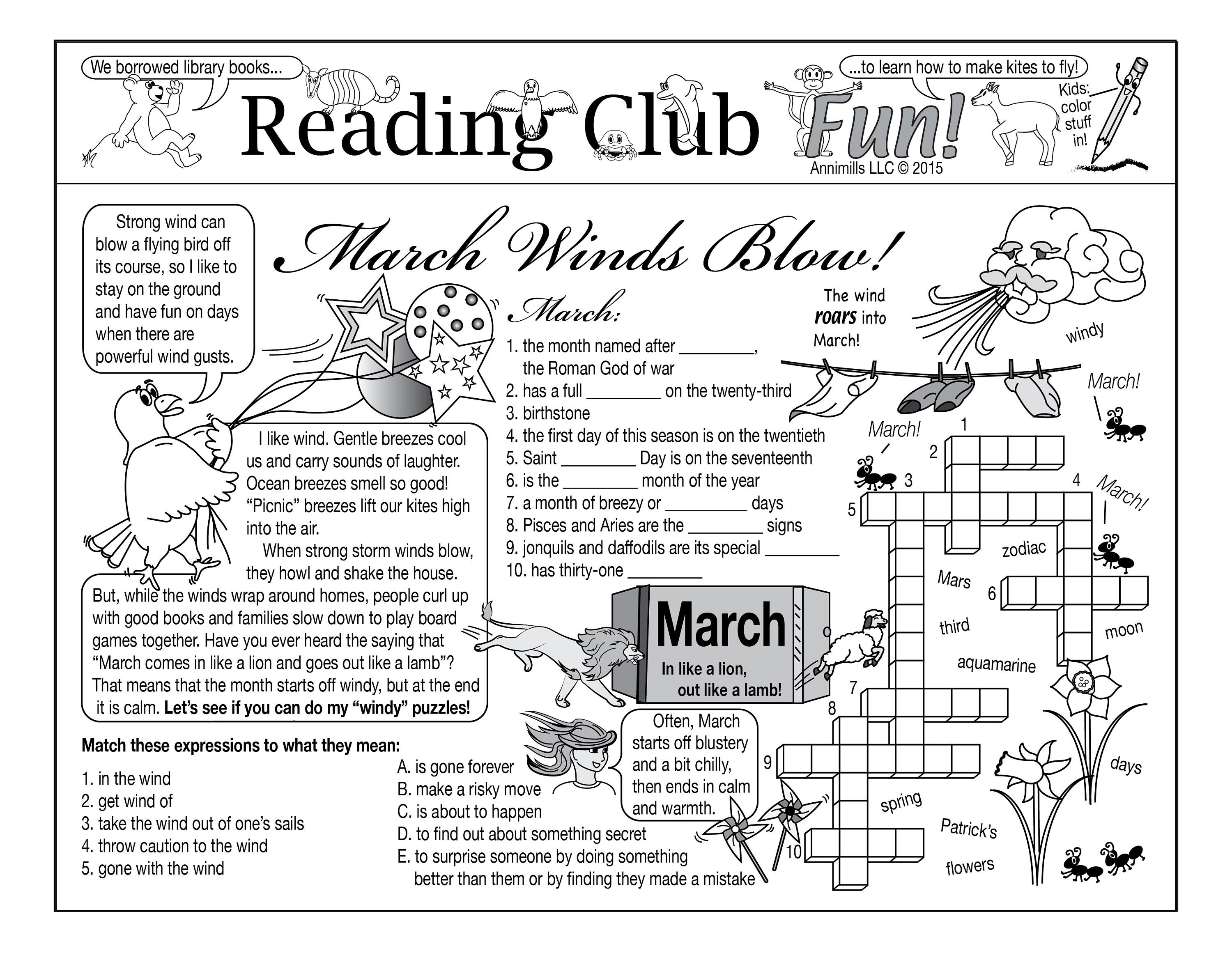 March Winds Blow Spring Printable Puzzle Activity Set - Etsy