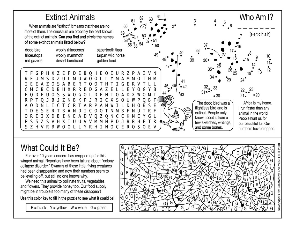 Earth Day - Endangered Animals Printable Puzzle Set Activity - Etsy