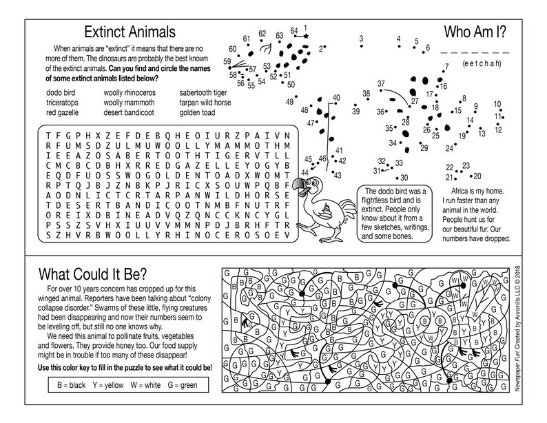 Earth Day - Endangered Animals Printable Puzzle Set Activity - Etsy