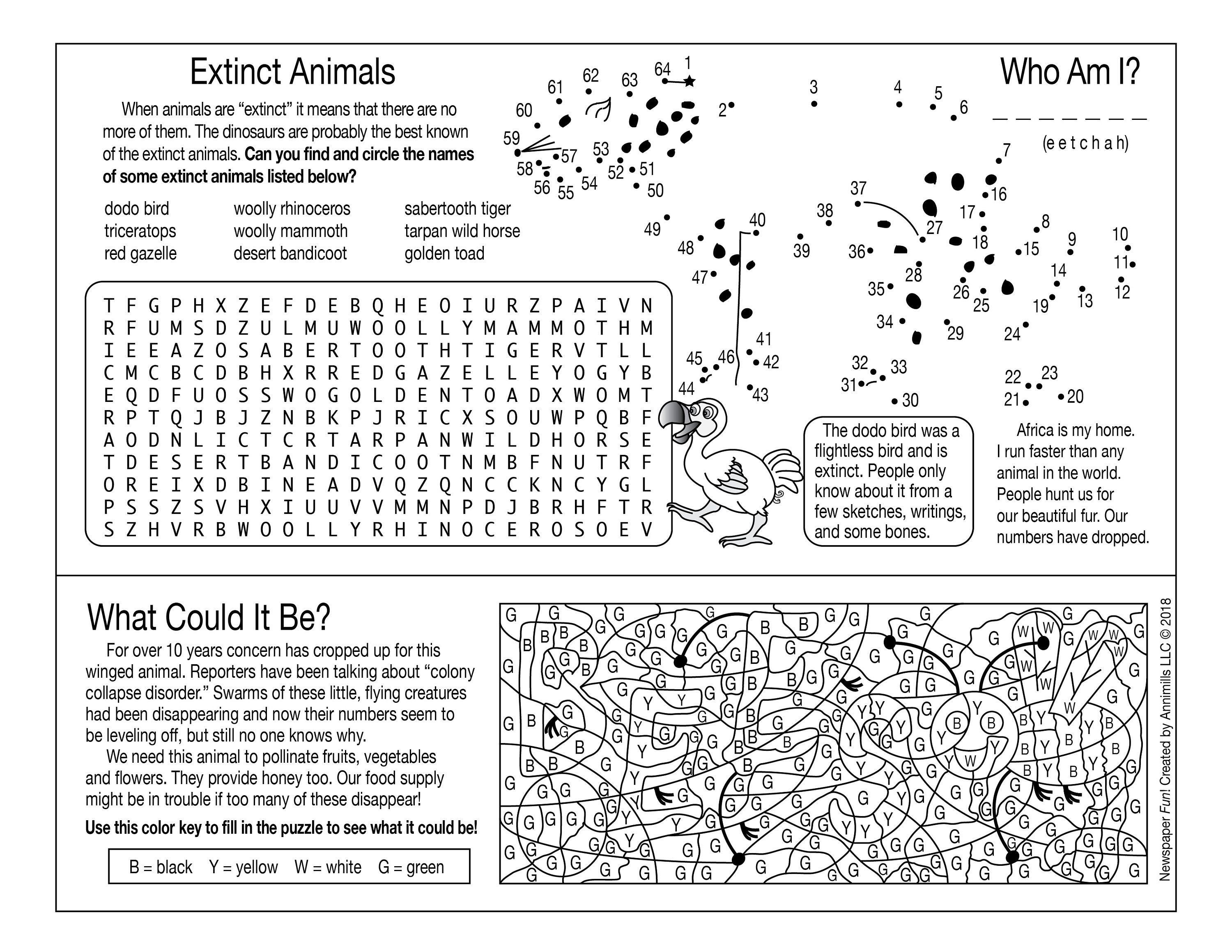 Earth Day - Endangered Animals Printable Puzzle Set Activity - Etsy
