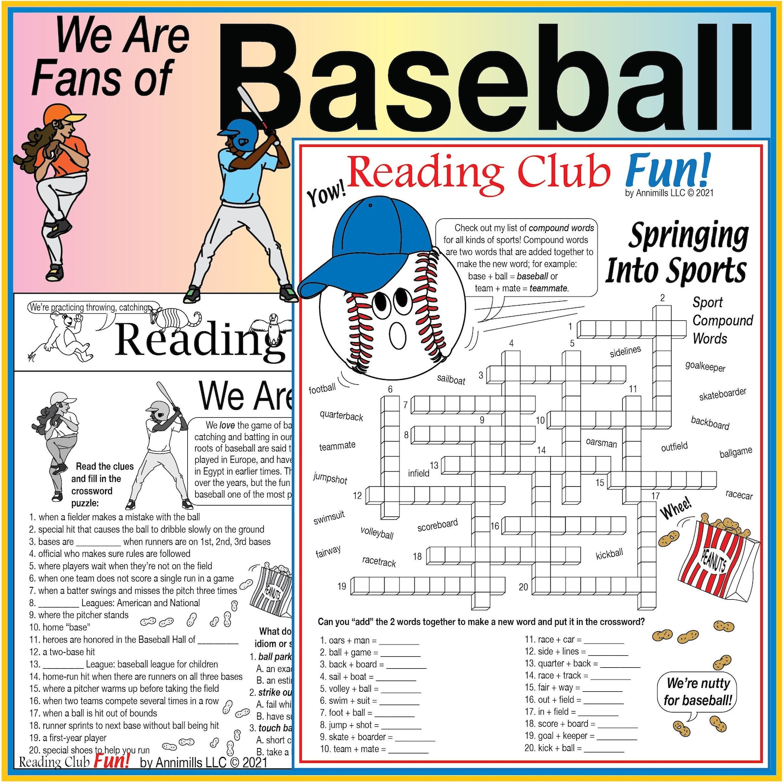 Baseball and Spring Sports Printable Puzzles - Activity Set and ...