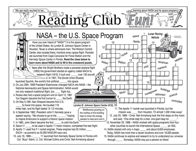 NASA – History, Innovation and Careers in Space Printable Puzzles ...