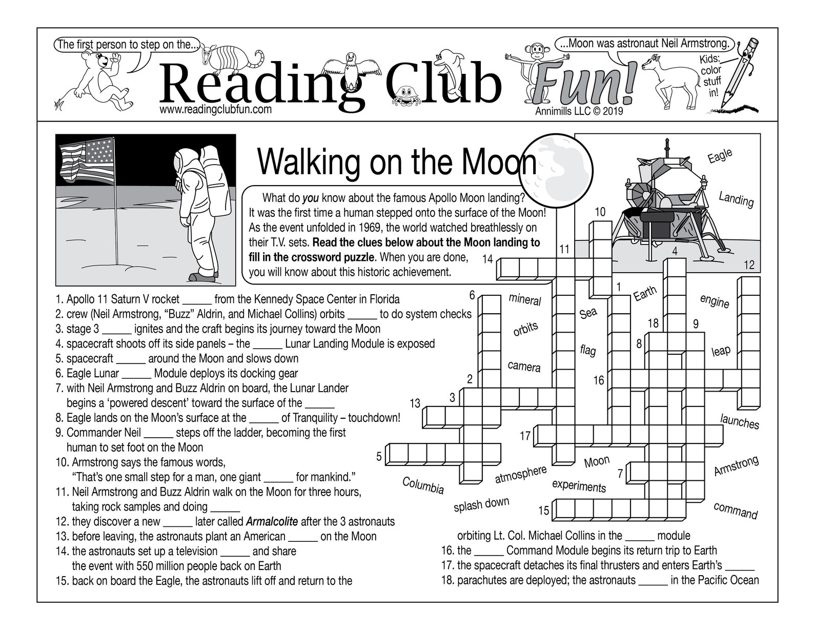 Apollo 11 Moon Landing – Printable Puzzles and Photo Set – With BONUS ...