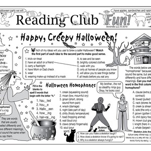 Halloween Homophones Puzzle Pack – Activity Set, Word Search, Log ...