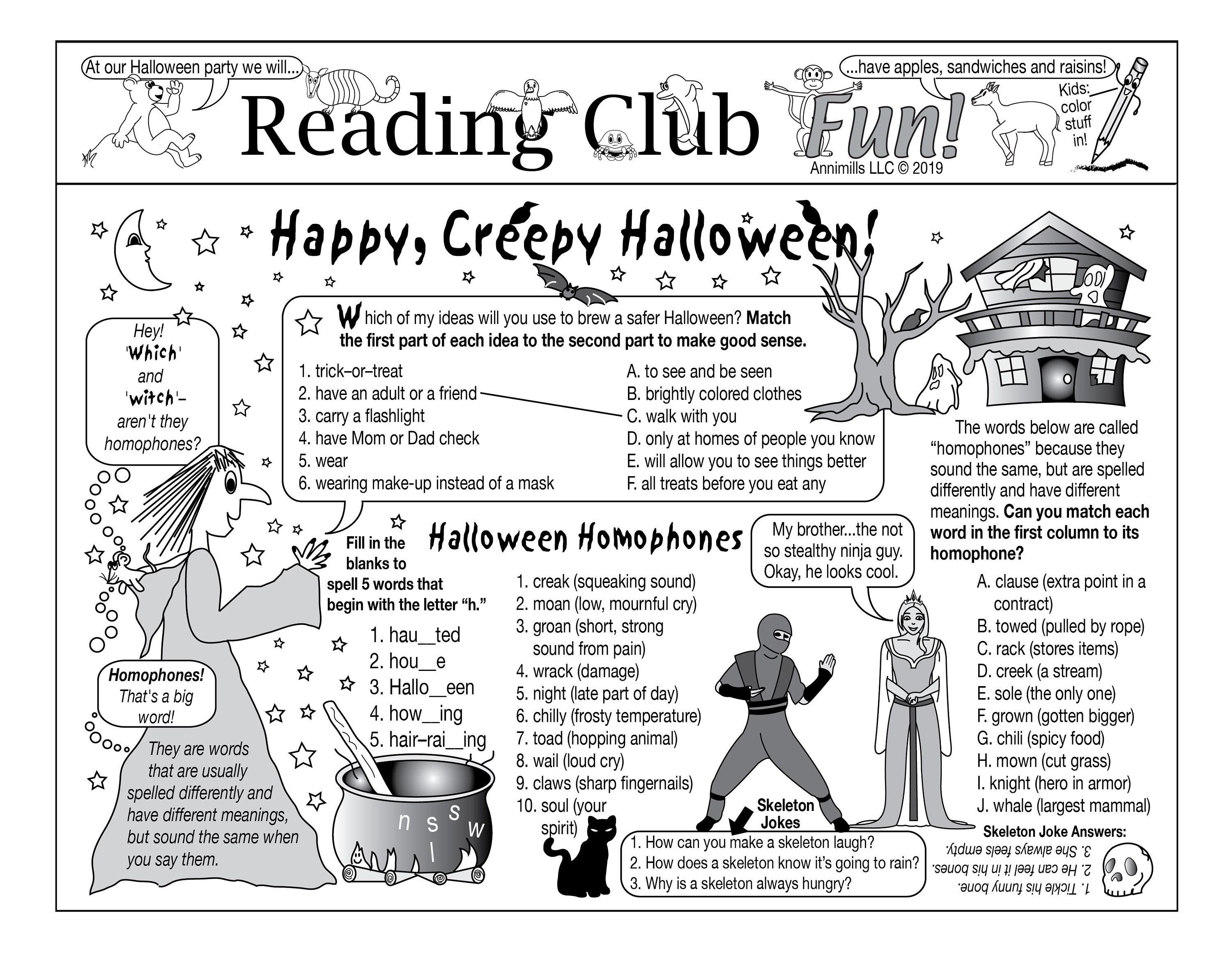 Halloween Homophones Puzzle Pack – Activity Set, Word Search, Log ...