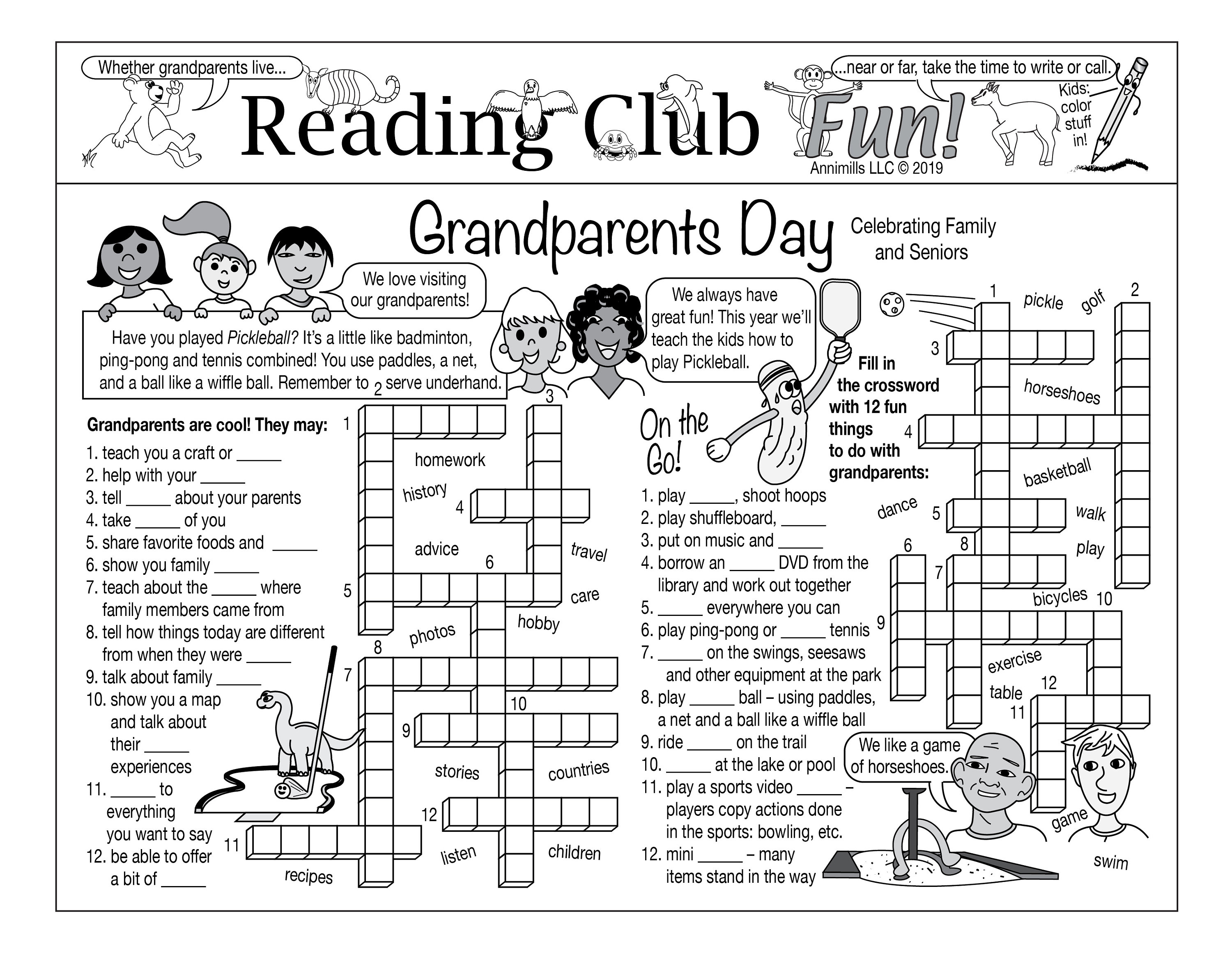 Grandparents Day Two-page Activity Set and Puzzles - Etsy