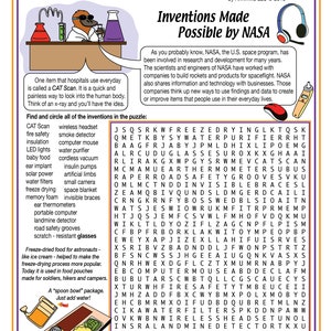 NASA – History, Innovation and Careers in Space Printable Puzzles ...