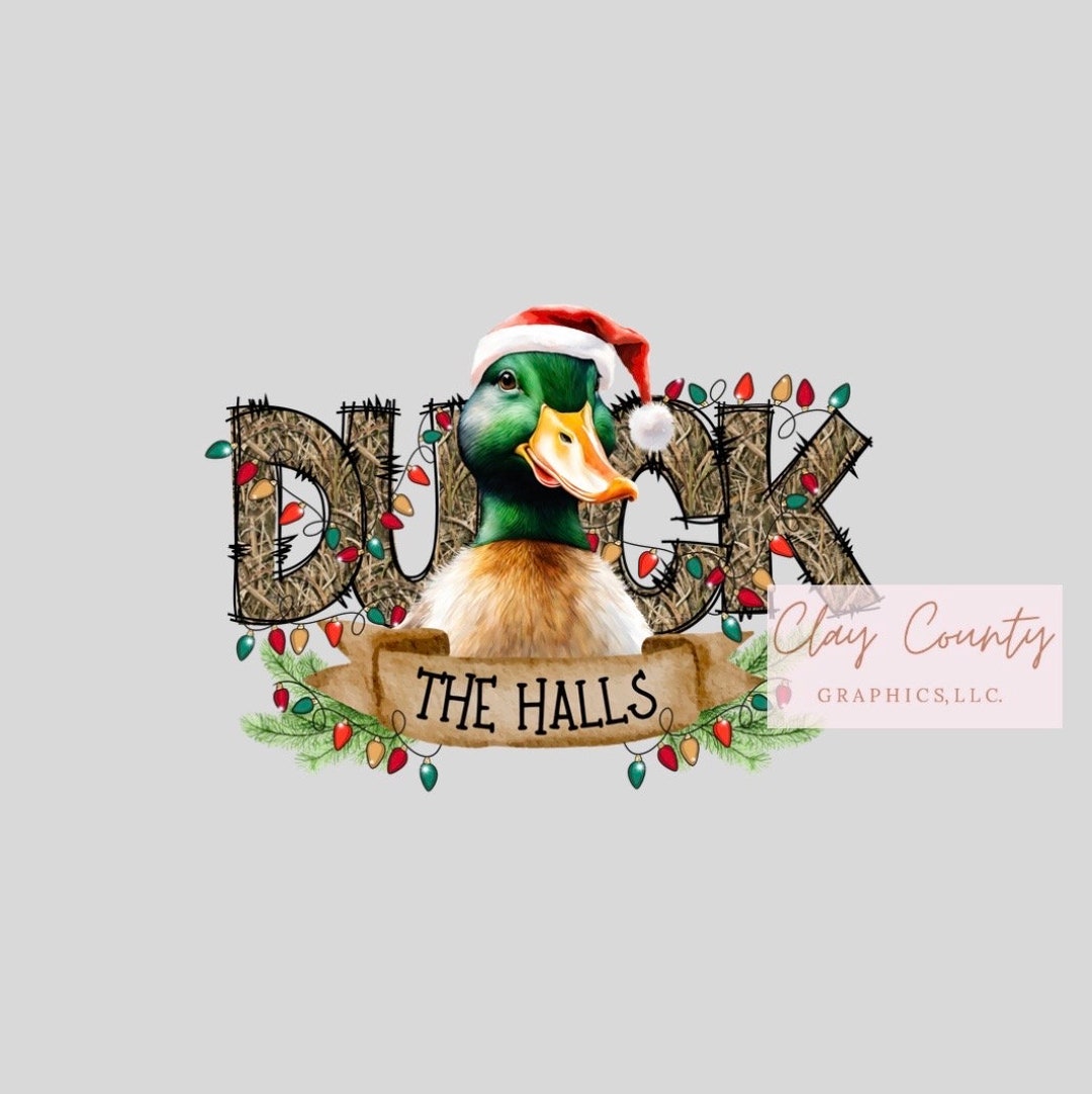 Duck the Halls DTF Heat Transfer - Etsy