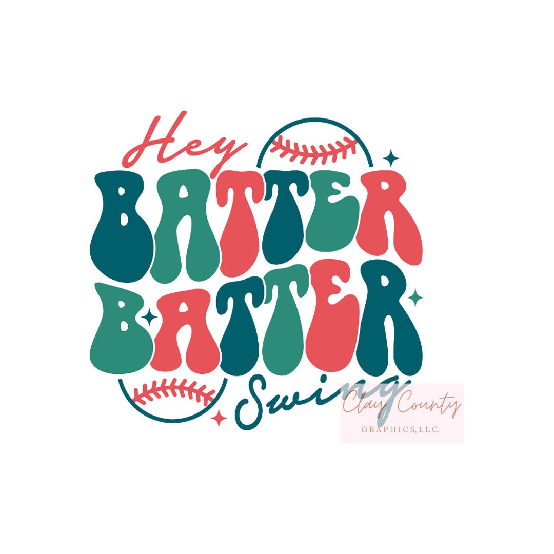 Hey Batter Batter DTF Heat Transfer - Etsy