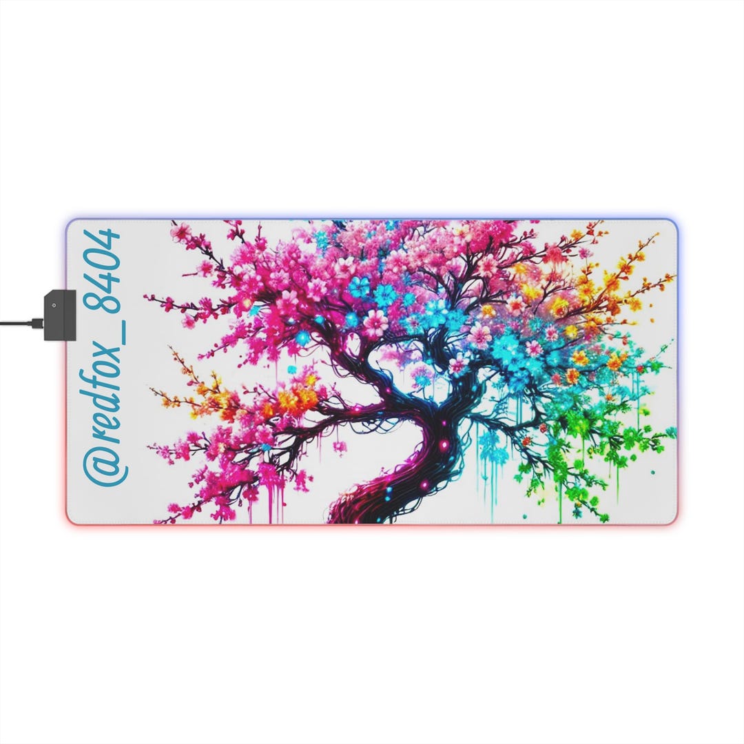 Customizable Gamer Tag Vibrant RGB LED Gaming Mouse Pad With Vibrant ...